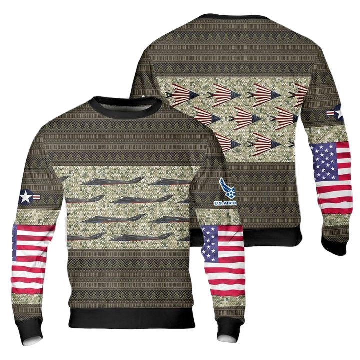 US Air Force Lockheed YF-117A Nighthawk US Flag Paint Scheme Sweater 3 ...